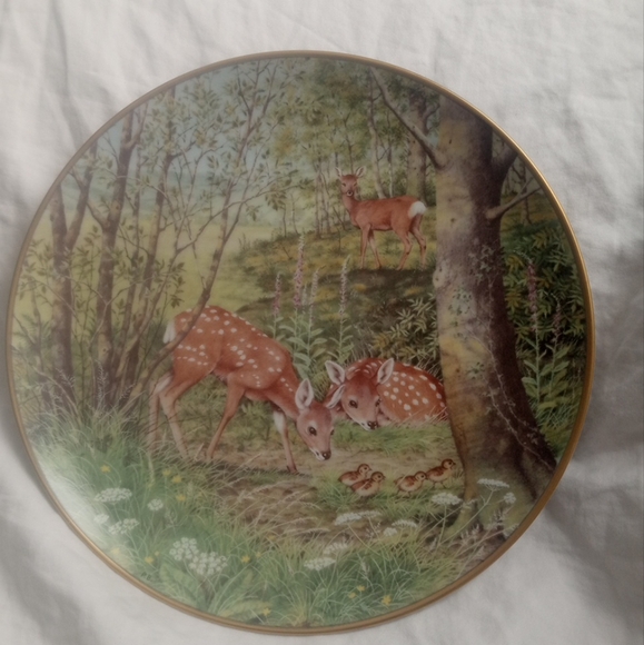 Franklin Mint | Accents | The Woodland Year Monthly Porcelain Plate ...